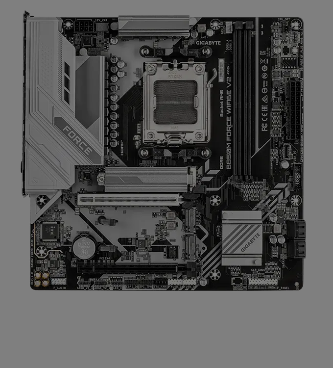 Gigabyte-B850M-Force-WiFi6E-v2 - PCIe Lane Map | MoboMaps
